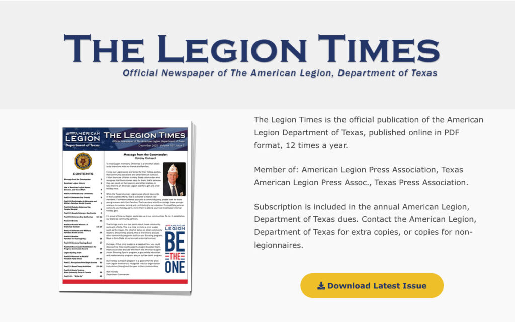 January 2026 Legion Times Now Available - The American Legion ...